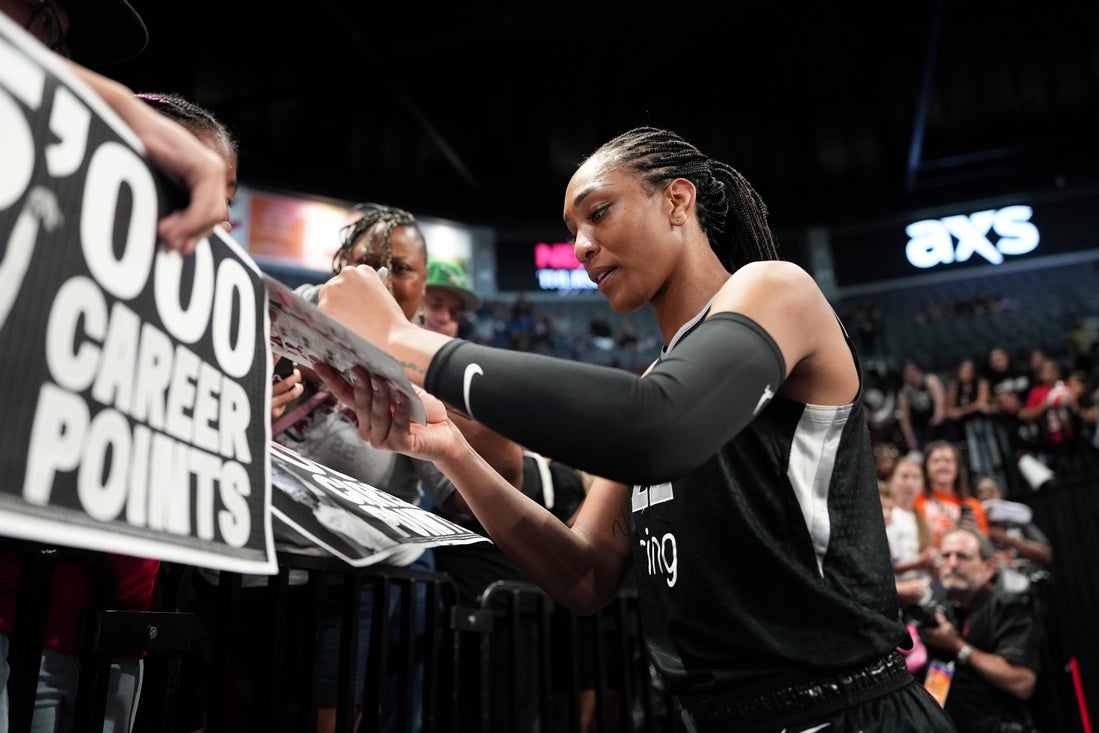 Fresh off milestone, A'ja Wilson, Aces set sights on Mystics - CWEB
