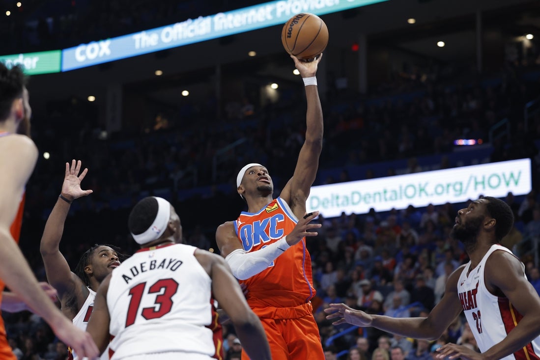 Shai Gilgeous-Alexander heats up, Thunder dispatch Miami - CWEB